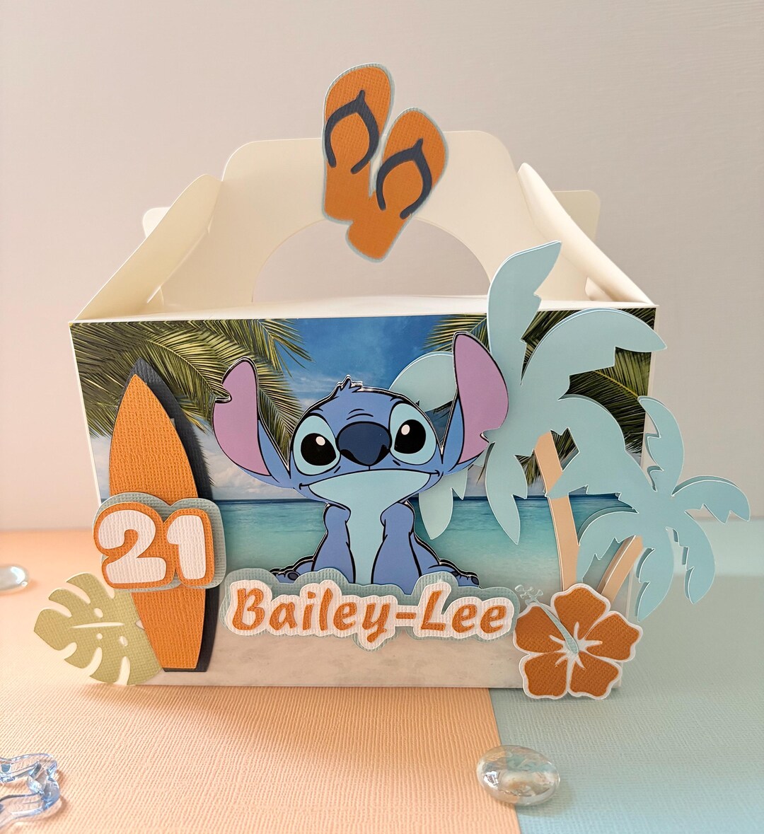 Childrens Personalise Party Box, Disney Stitch Box, Stitch Party Box ...
