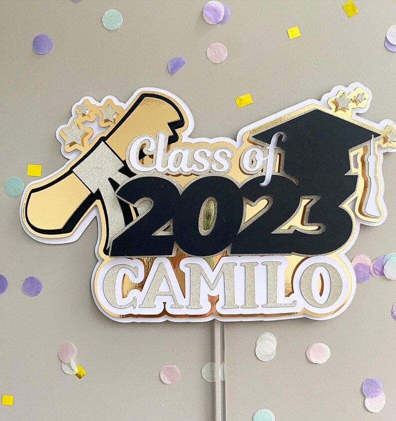 Graduation Personalised Cake Topper Class of 2023 Party - Etsy