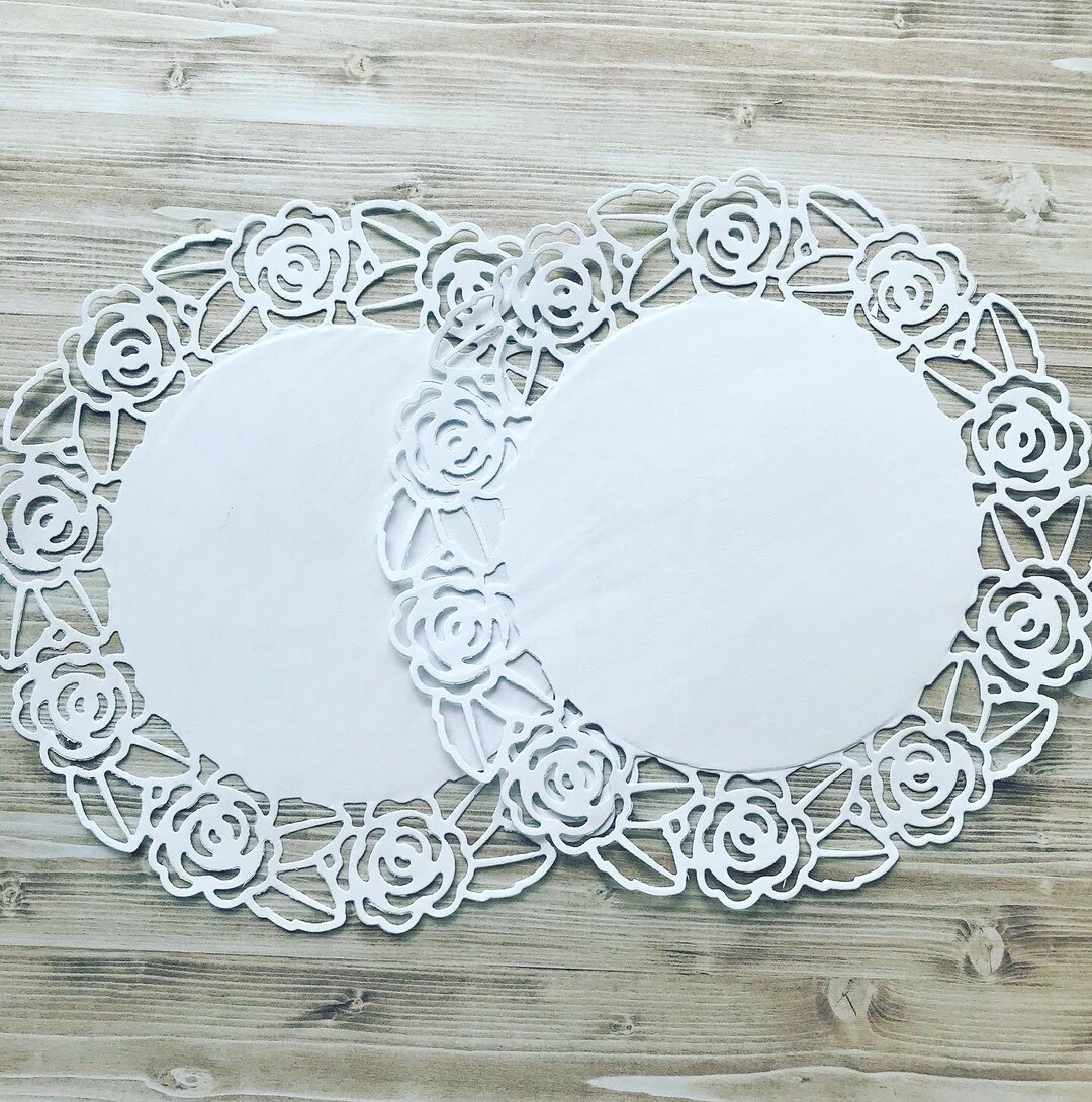 Paper Lace Rose Doilies in White - Etsy