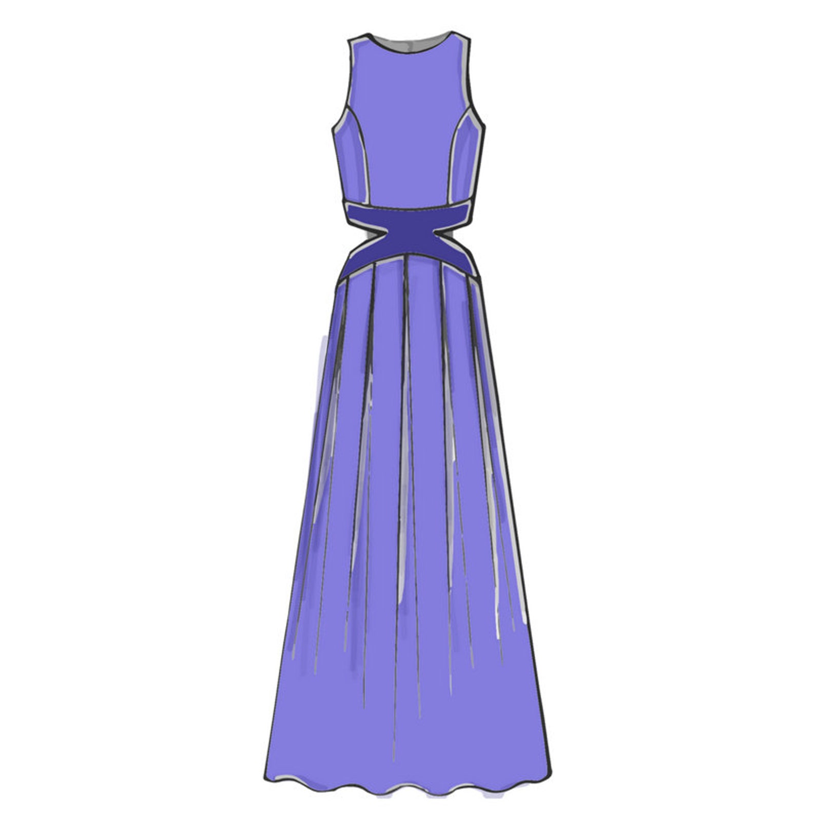 Woman Evening Prom dress PDF sewing pattern DIY | Etsy