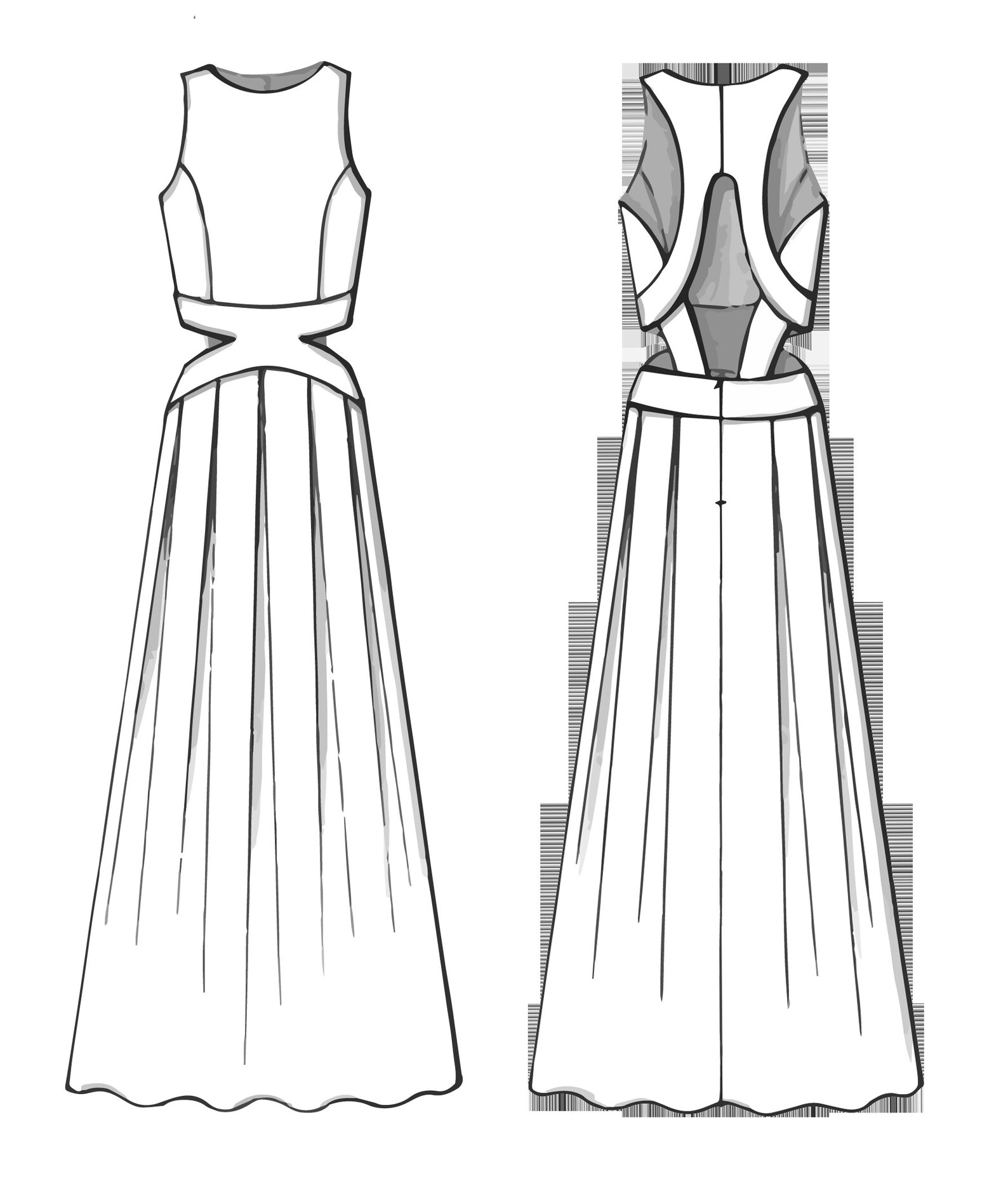 Woman Evening Prom Dress PDF Sewing Pattern DIY - Etsy Canada
