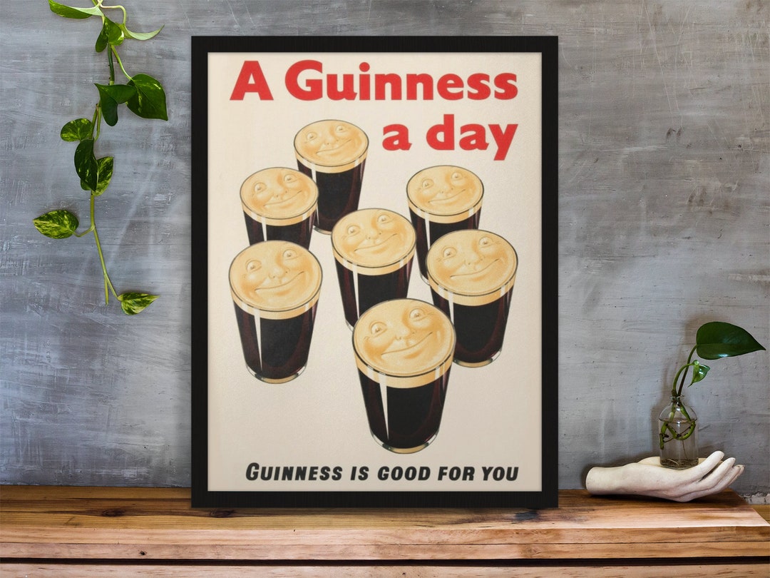 FRAMED Vintage Guinness a Guinness a Day guinness is Good for You ...