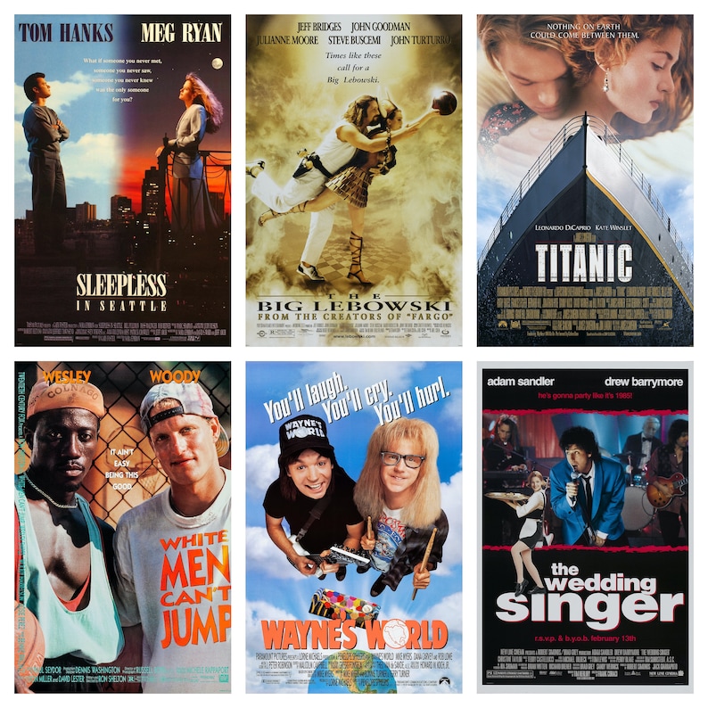 1990s Movie Posters Set 90's Movies Gallery Pick Any 4 - Etsy