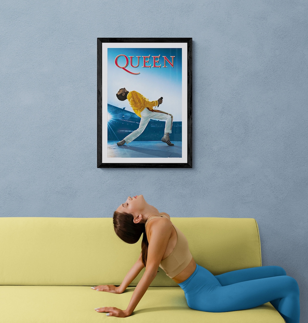 Queen FRAMED Freddy Wembley Stage Vintage Concert Poster Wood - Etsy