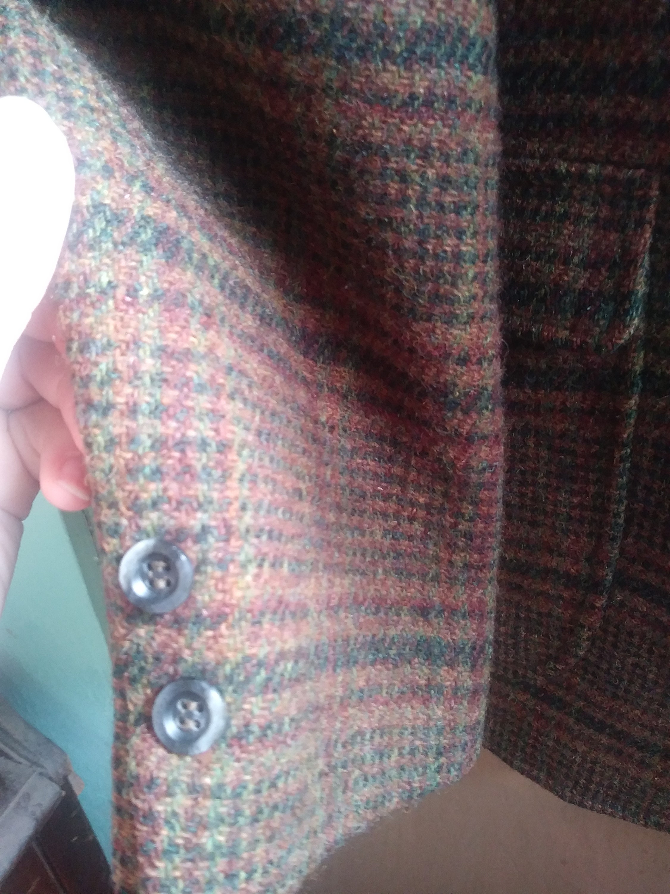 Vtg. Harris Tweed Sport Coat Patch Pockets 41R - Etsy