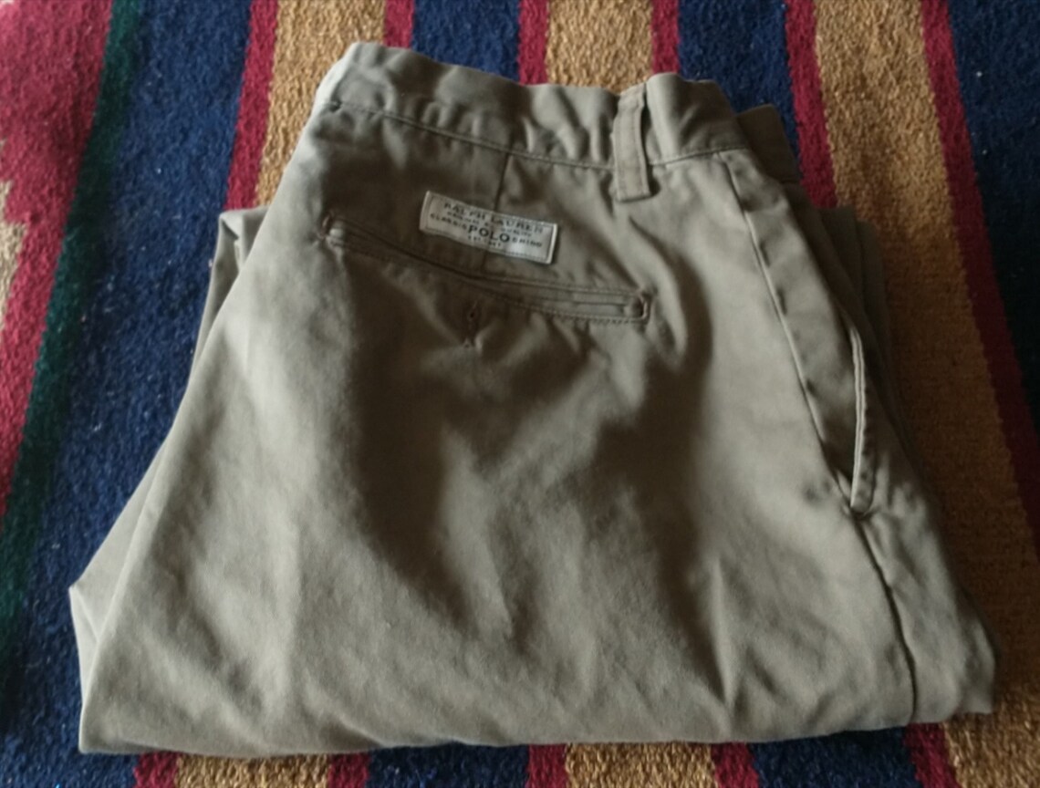 Polo Ralph Lauren Prospect Pants 33x30 Olive Drab Cotton Drill - Etsy