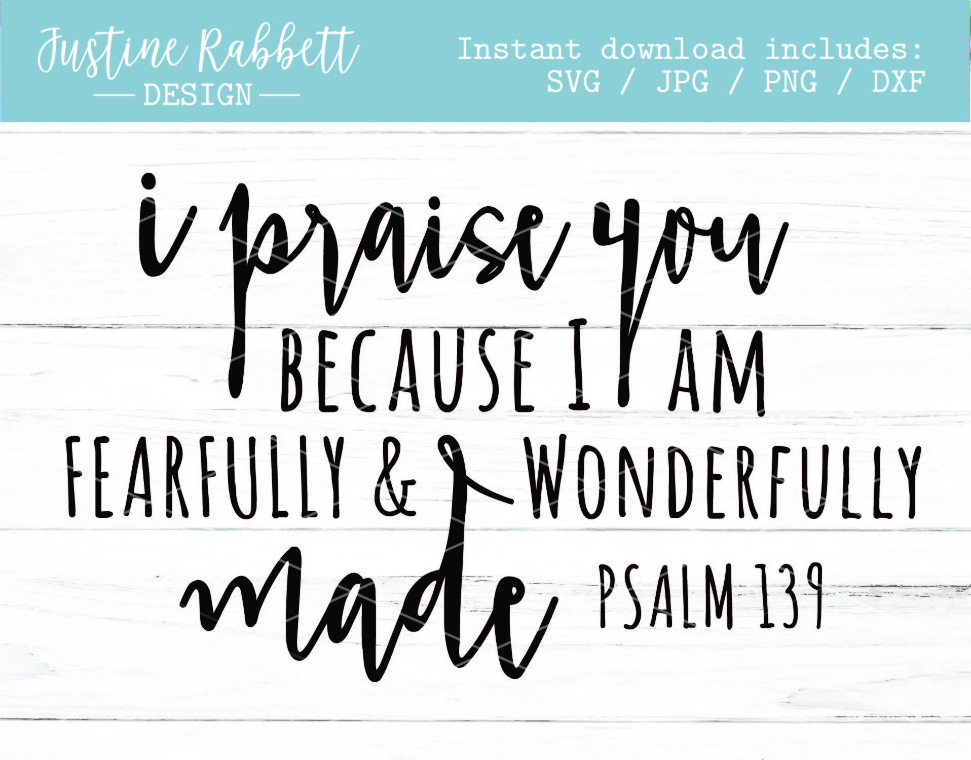 I praise you because I am fearfully and wonderfully made | Etsy