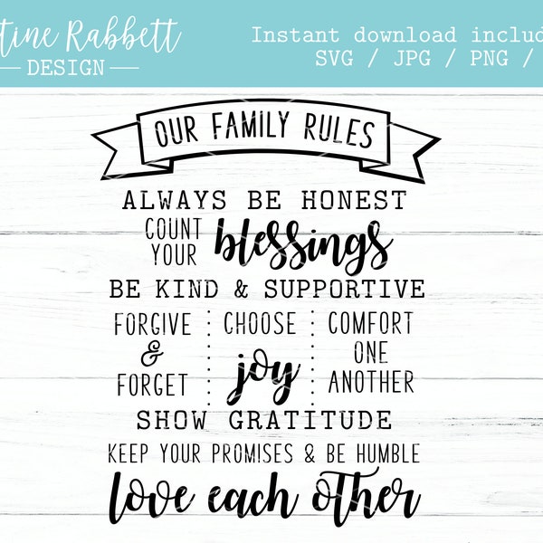 Our Family Rules - Etsy