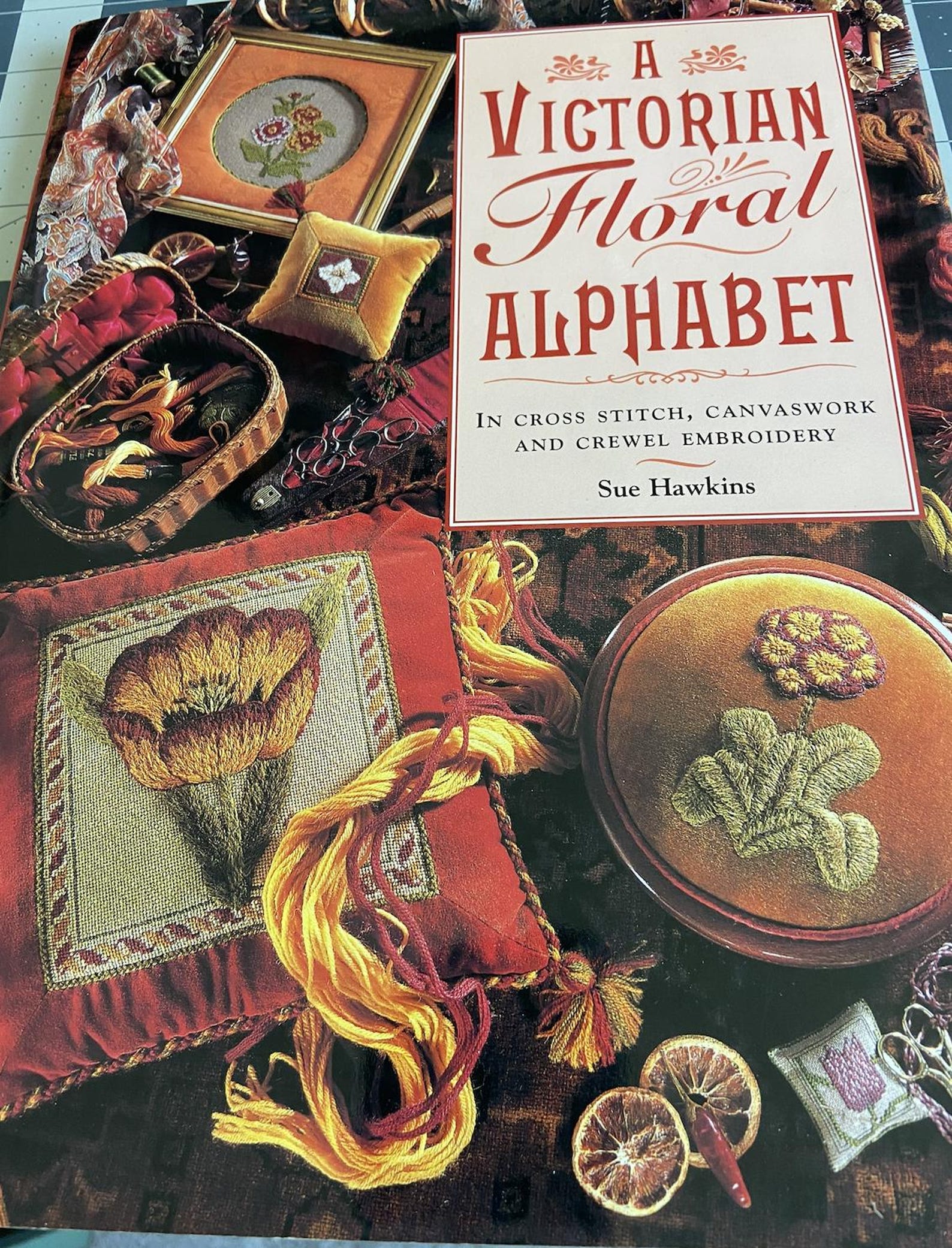A Victorian Floral Alphabet in Cross Stitch, Canvas Work and Crewel ...