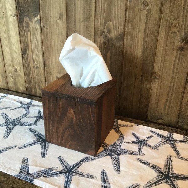 Wooden Tissue Box Cover - Etsy