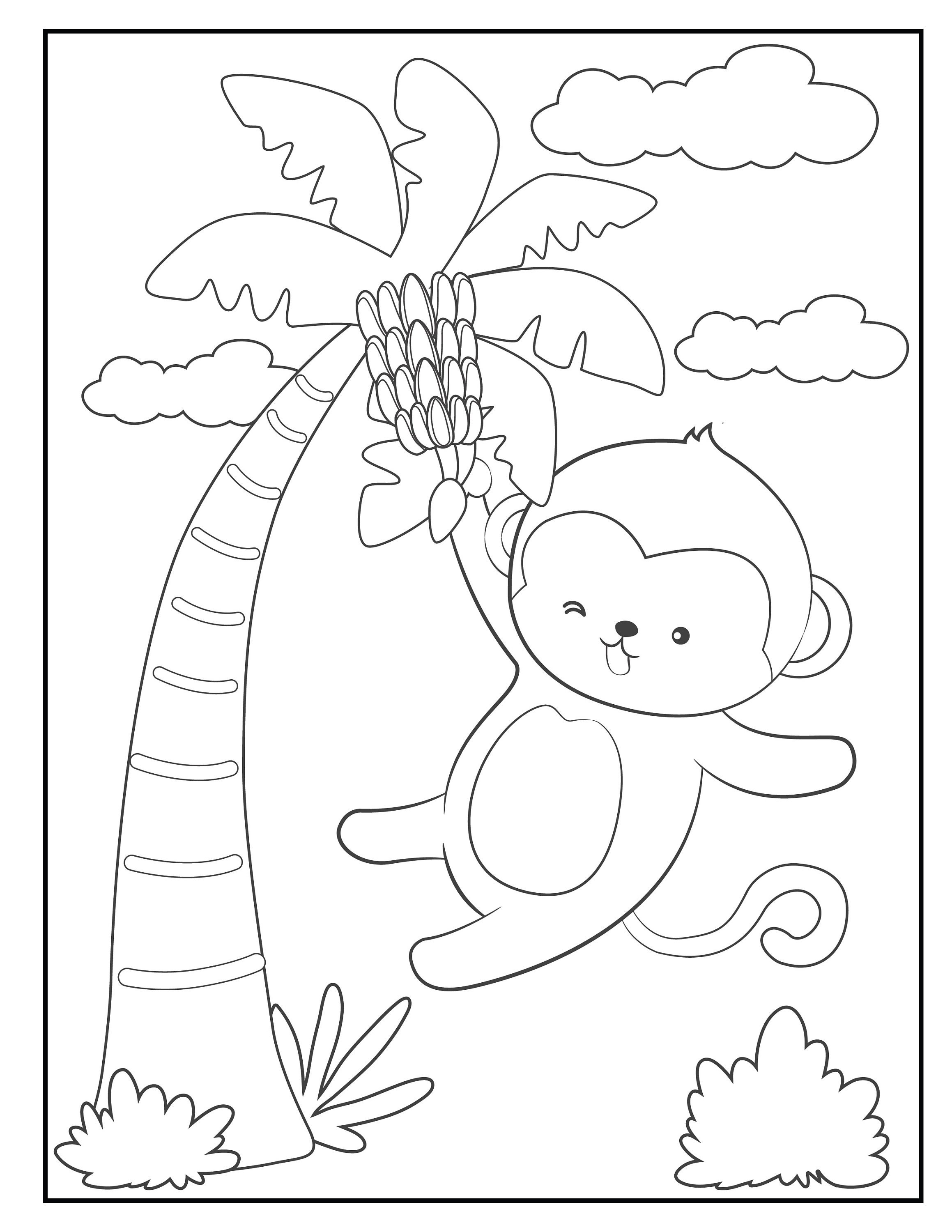 Set of 14 Printable Animal Coloring Pages for Children - Etsy