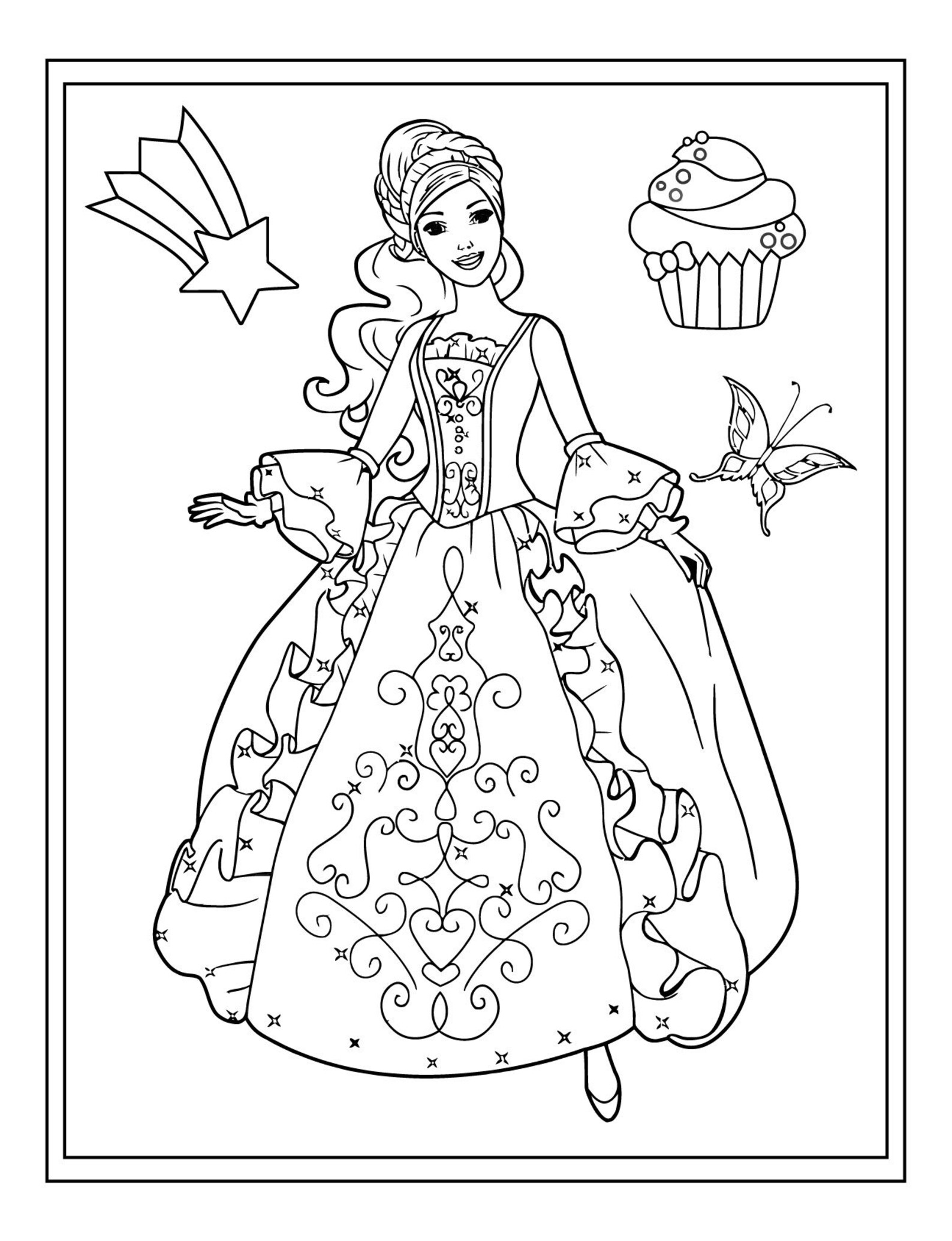 25 Printable Fashion Girl Pages for Children | Etsy