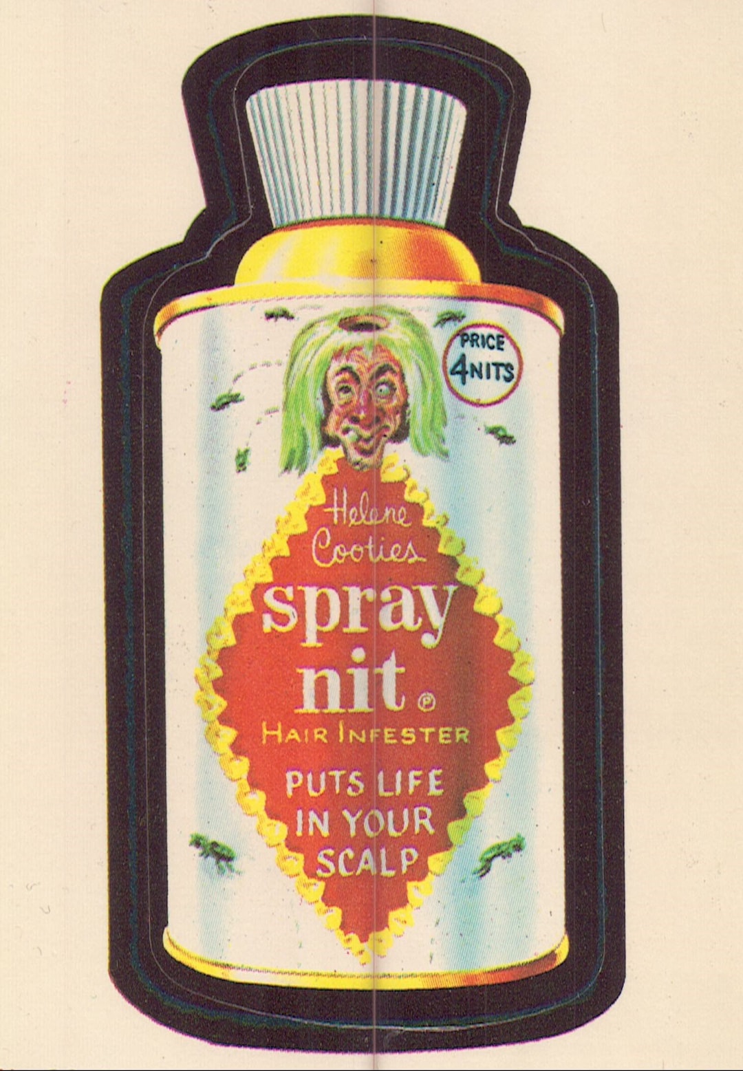 1979 Topps Wacky Packages Trading Cards / Stickers - Spray Nit Hair ...