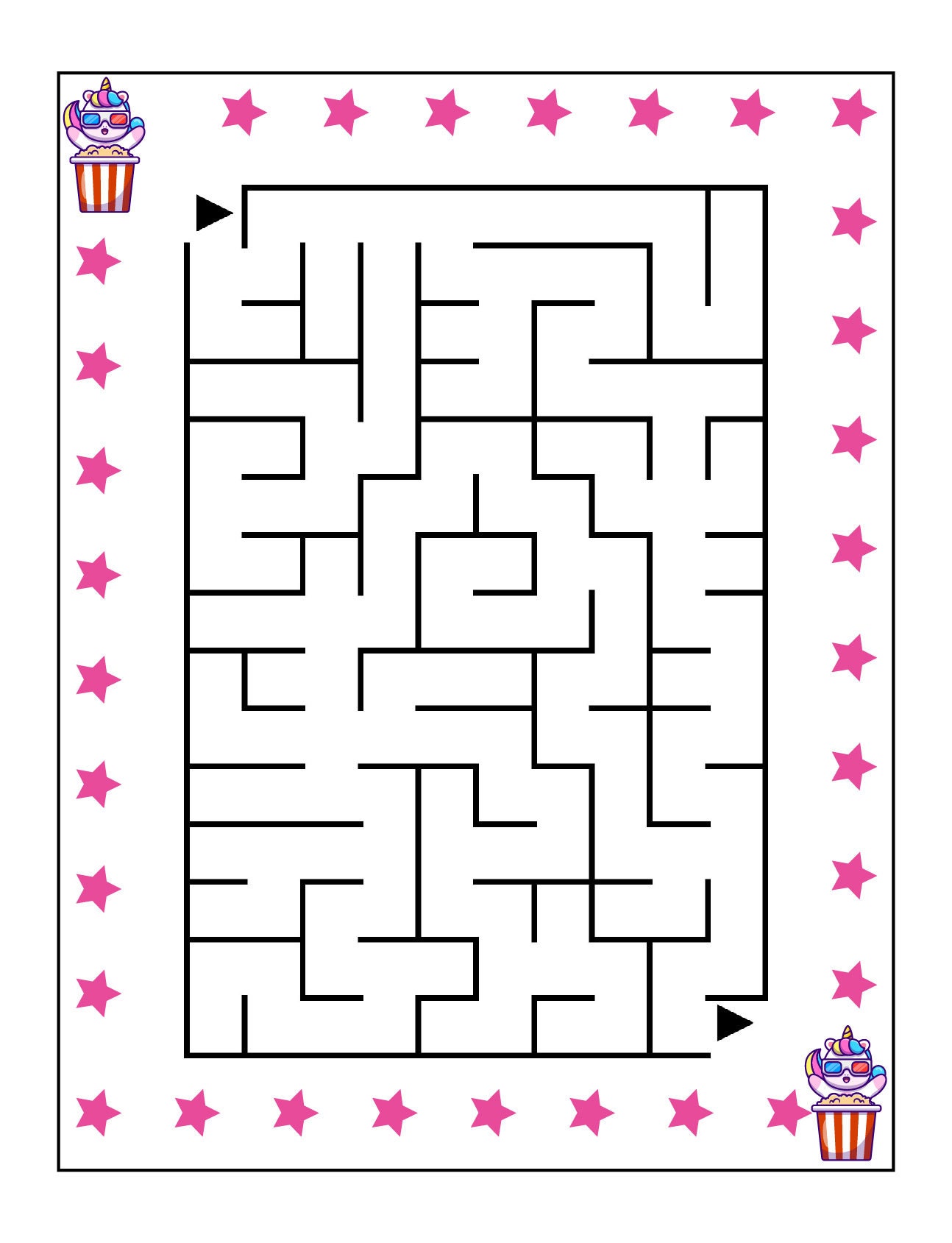 60 Printable Unicorn Maze Pages for Children | Etsy