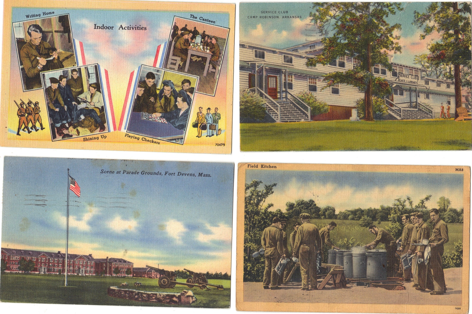 Lot of 4 Vintage Postcards Military Related Lot 612 - Etsy