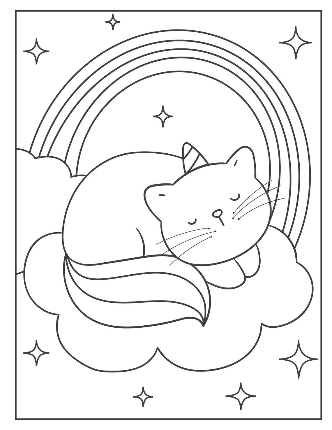 21 Printable Kitten Coloring Pages for Children - Etsy