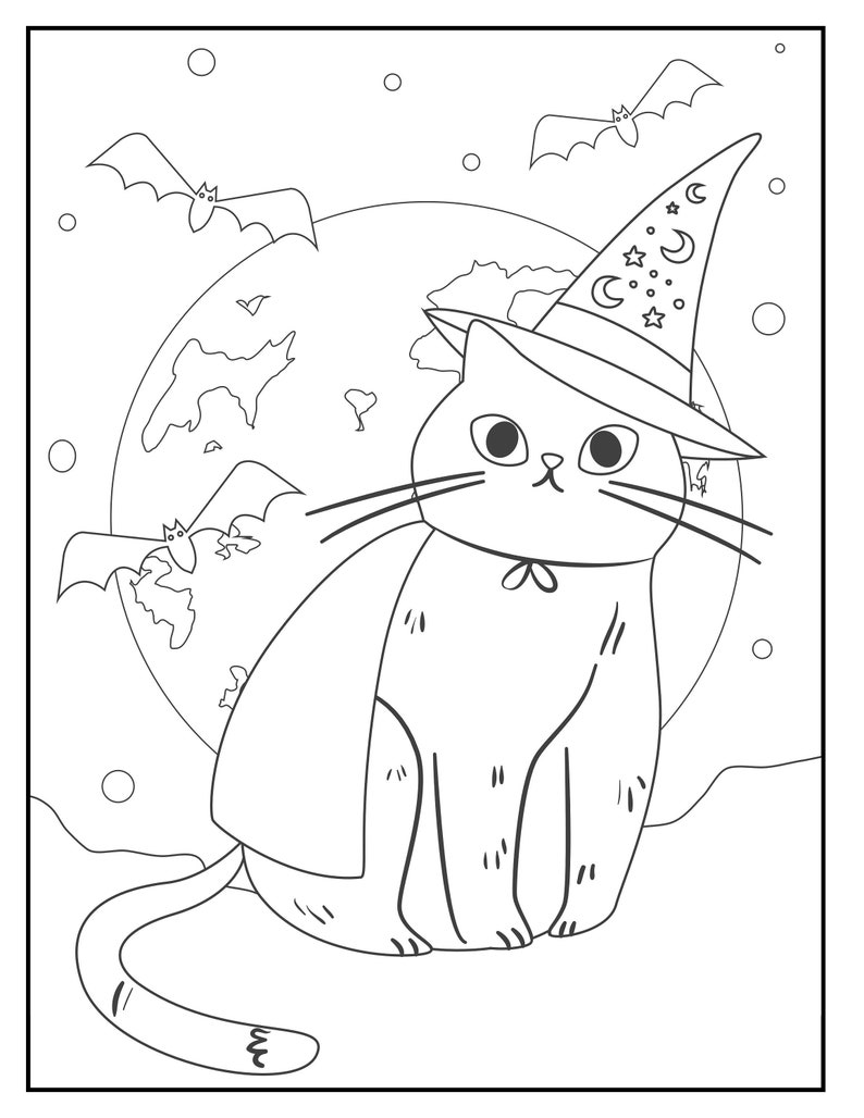 40 Printable Halloween Coloring Pages - Etsy