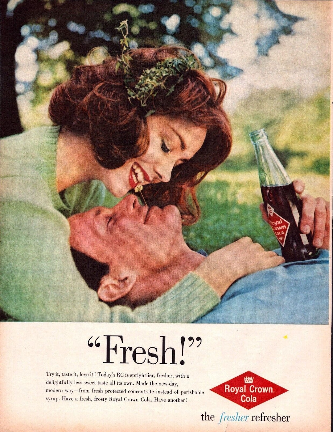 Vintage Print Ad -1960 Royal Crown Cola and Conoco Gasoline - Etsy