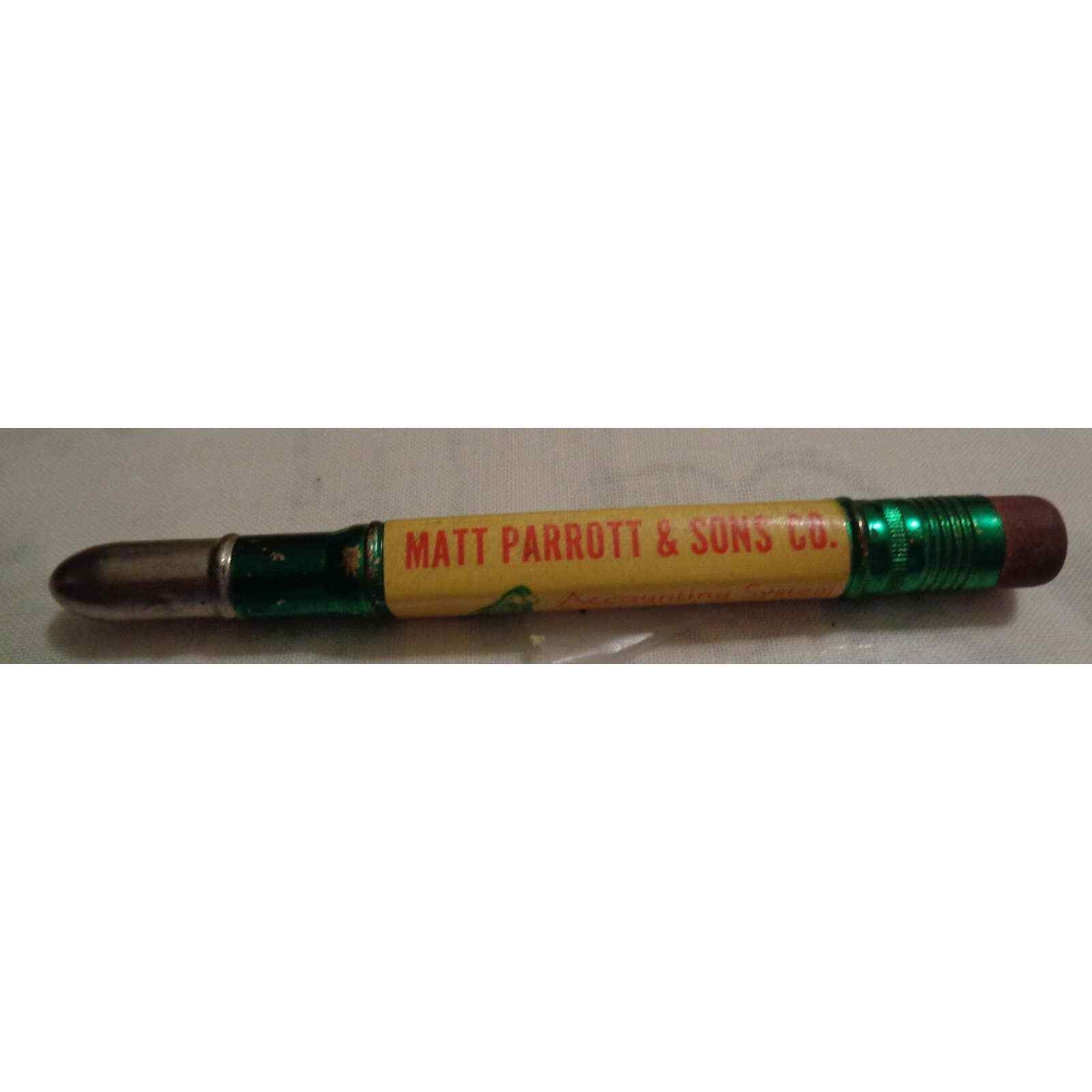 Vintage Celluloid Bullet Pencil matt Parrott & Sons Co. - Etsy