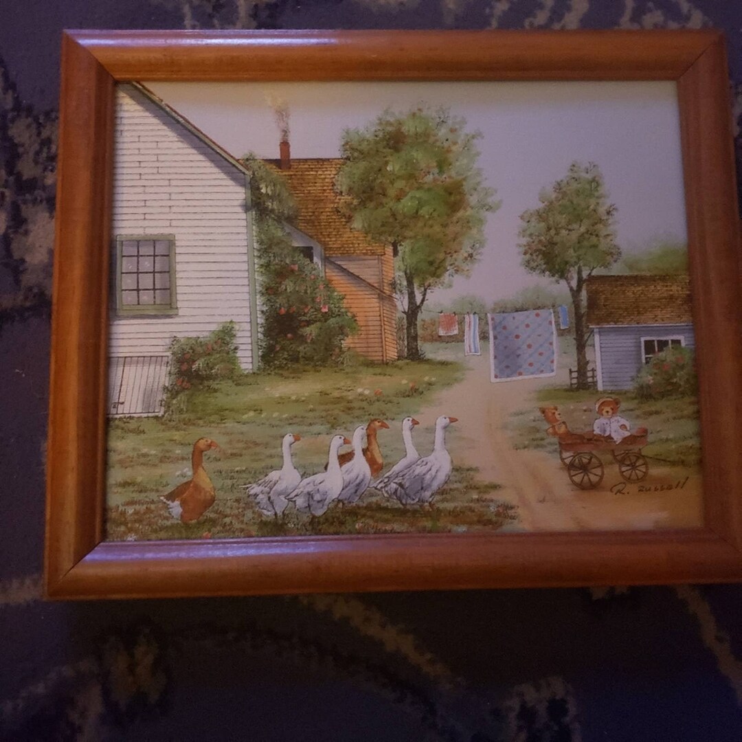 Original R. Russell Oil Painting Wall Art - Etsy