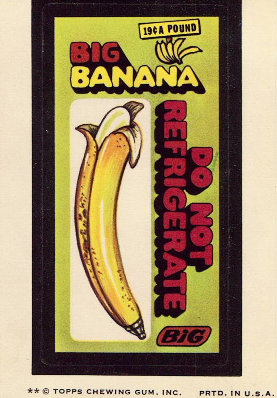 1970's Topps Wacky Packages Trading Cards / Stickers - Big Banana Pen ...