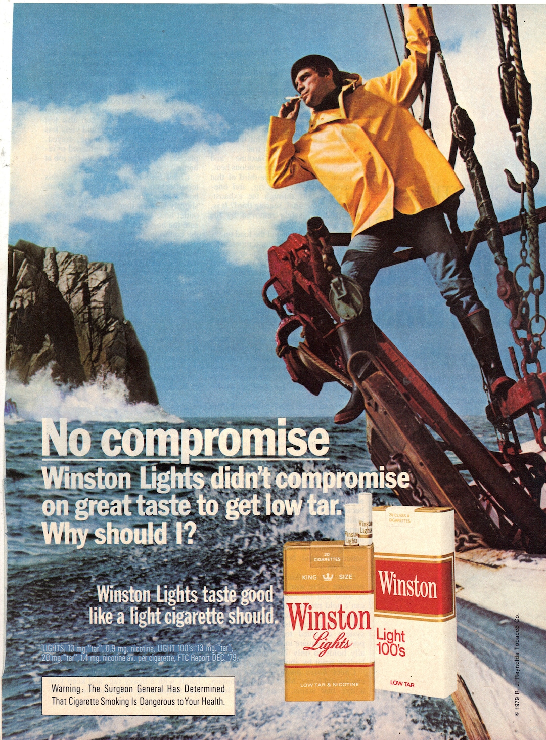 Vintage 1980 Print Ad for Winston Lights Cigarettes - Etsy