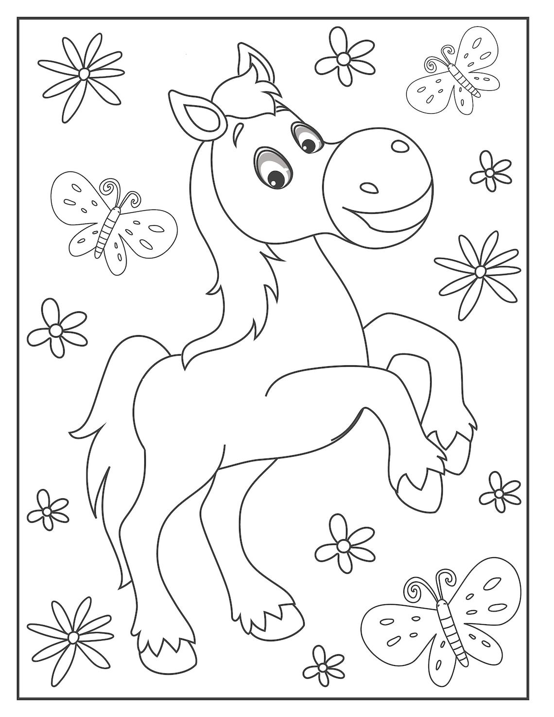 40 Printable Pony Coloring Pages for Children - Etsy