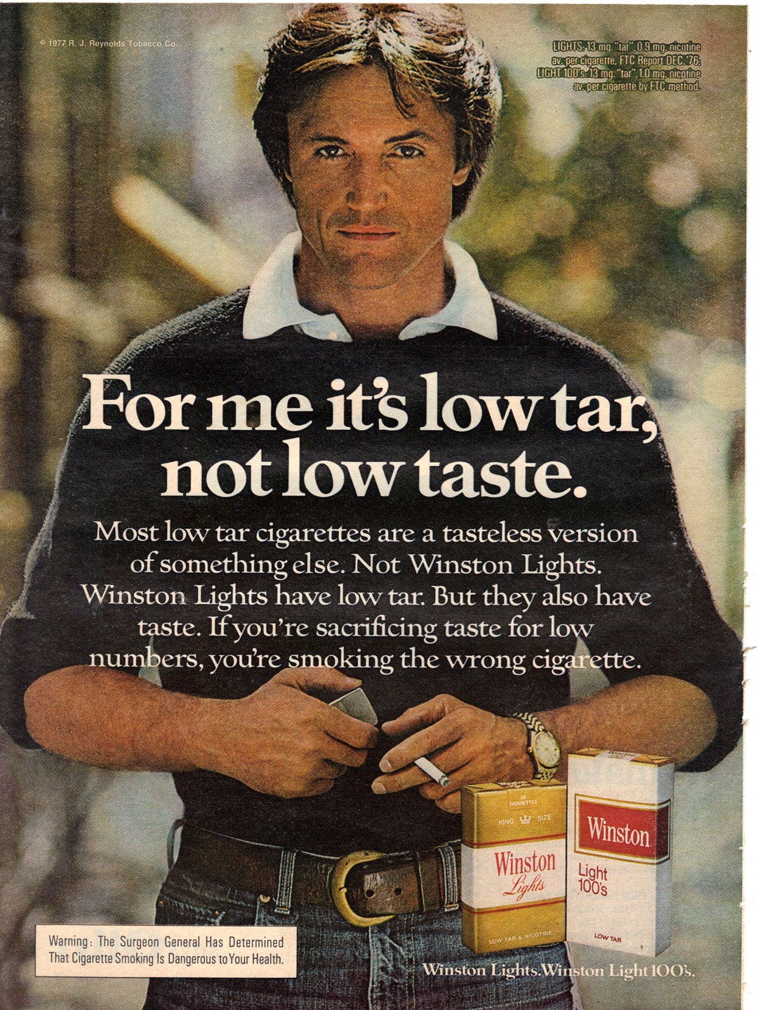 Vintage 1977 Print Ad for Winston Cigarettes and Olin Brass - Etsy
