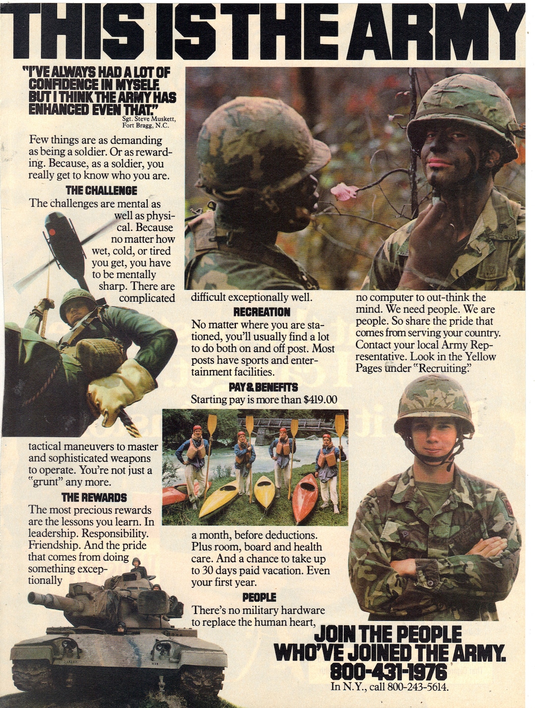 Vintage 1979 Army Recruitment Print Ad and Winston Ad - Etsy