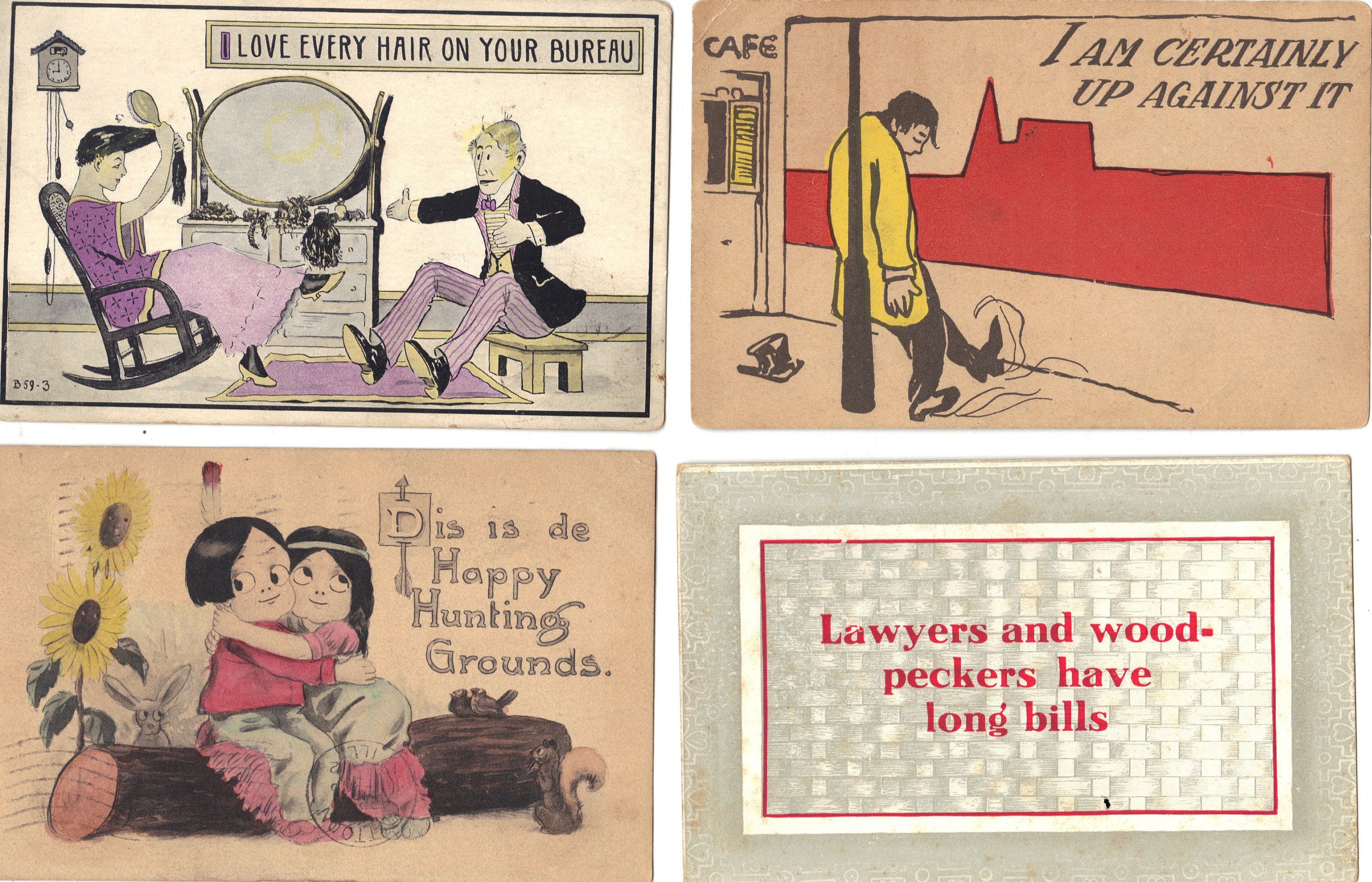 Lot of 4 Antique/vintage Comic Postcards Lot 249 - Etsy UK