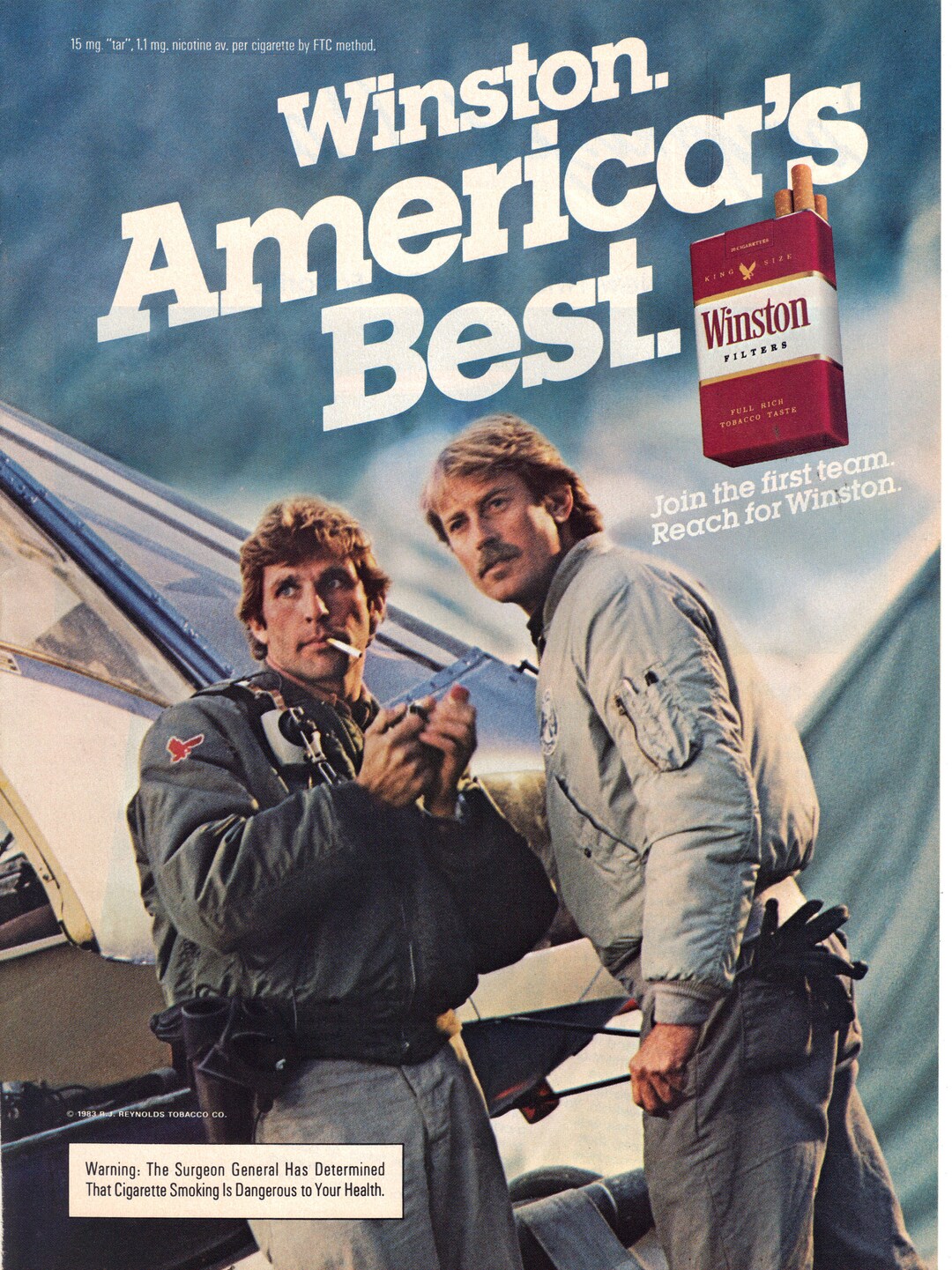 Vintage 1984 Print Ad for Winston Cigarettes - Etsy