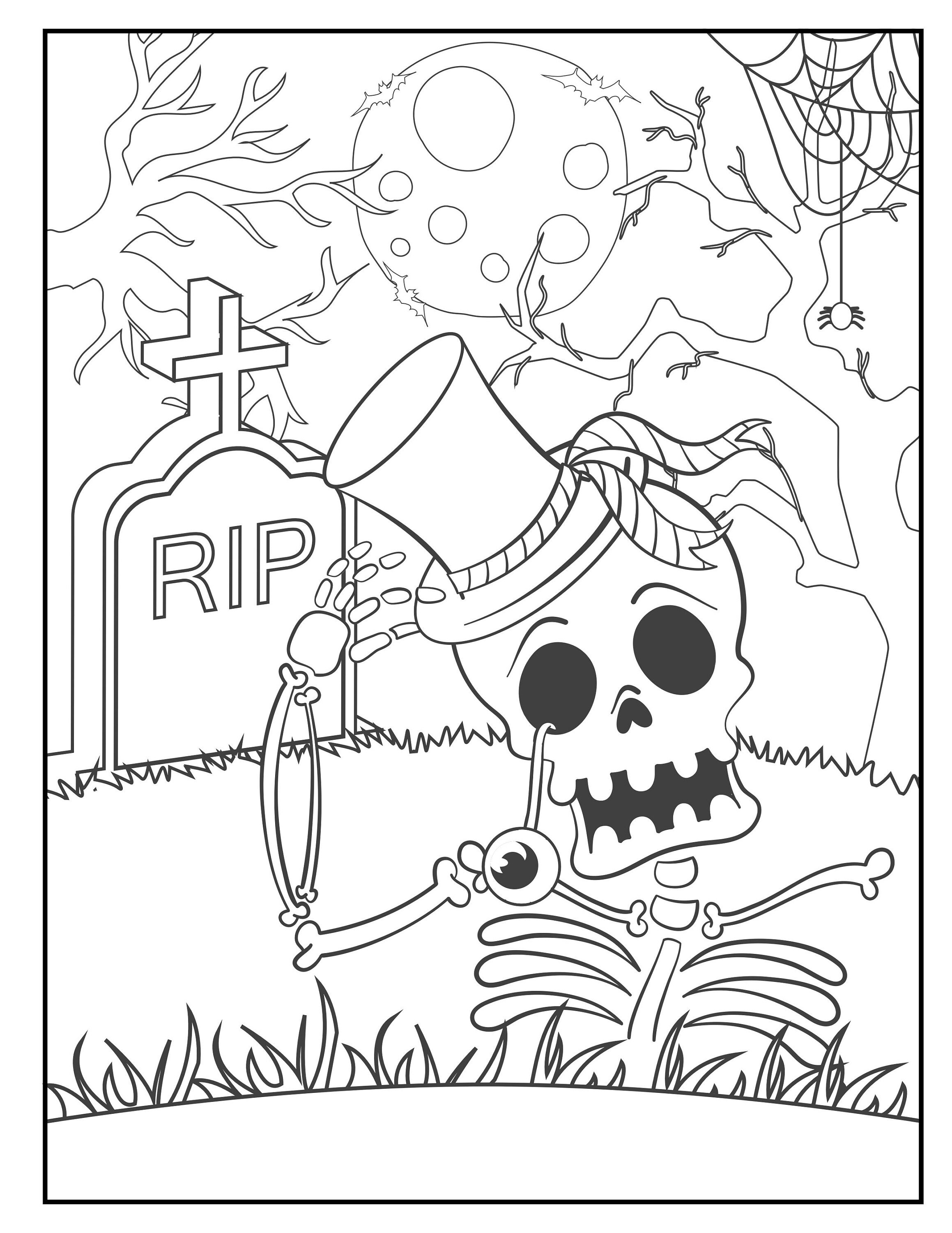 40 Printable Halloween Coloring Pages - Etsy