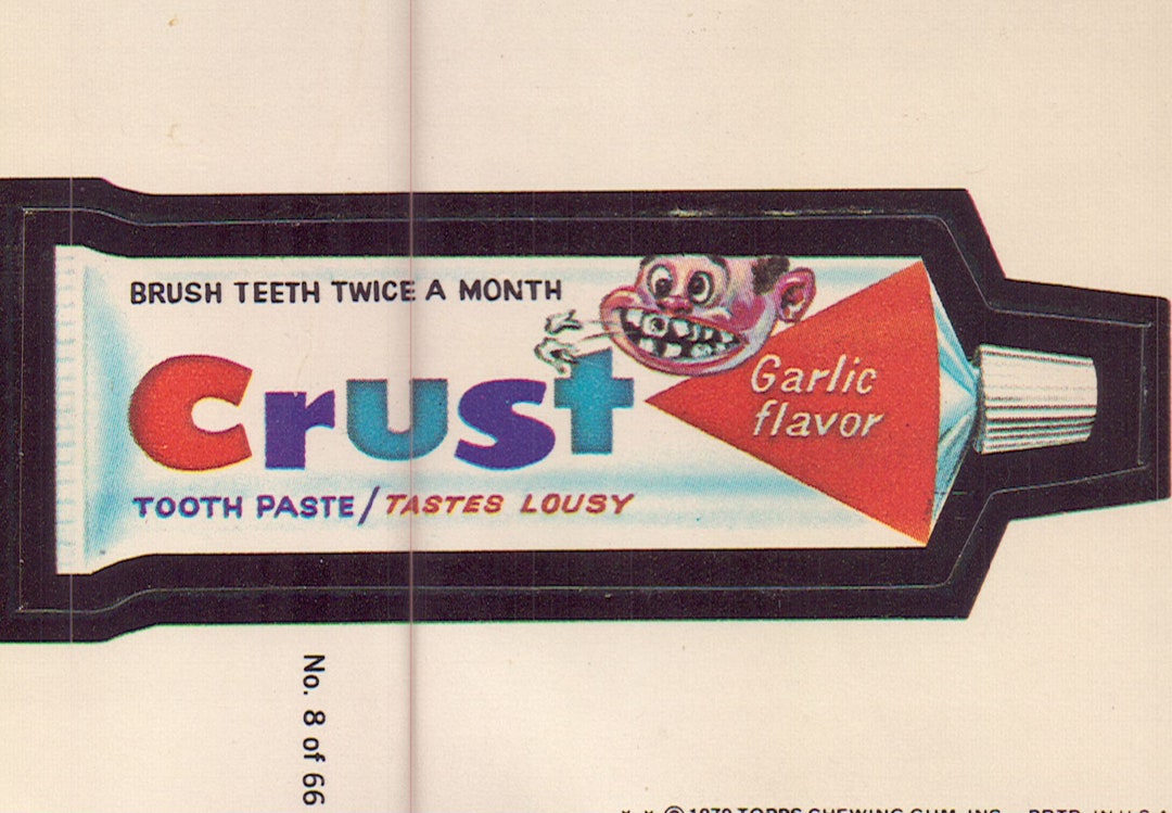 1979 Topps Wacky Packages Trading Cards / Stickers - Crust Toothpaste - Etsy