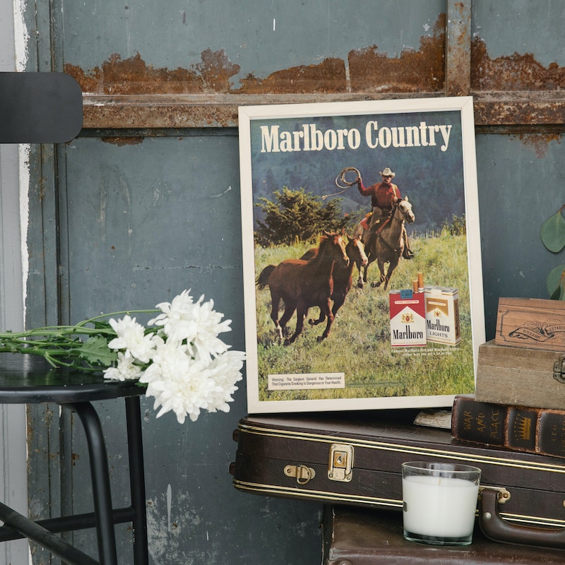 Vintage Marlboro Ad Print - Etsy
