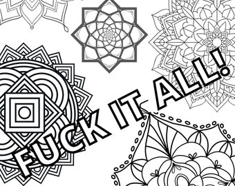 Set of 50 Printable Adult Mandala Coloring Pages | Etsy