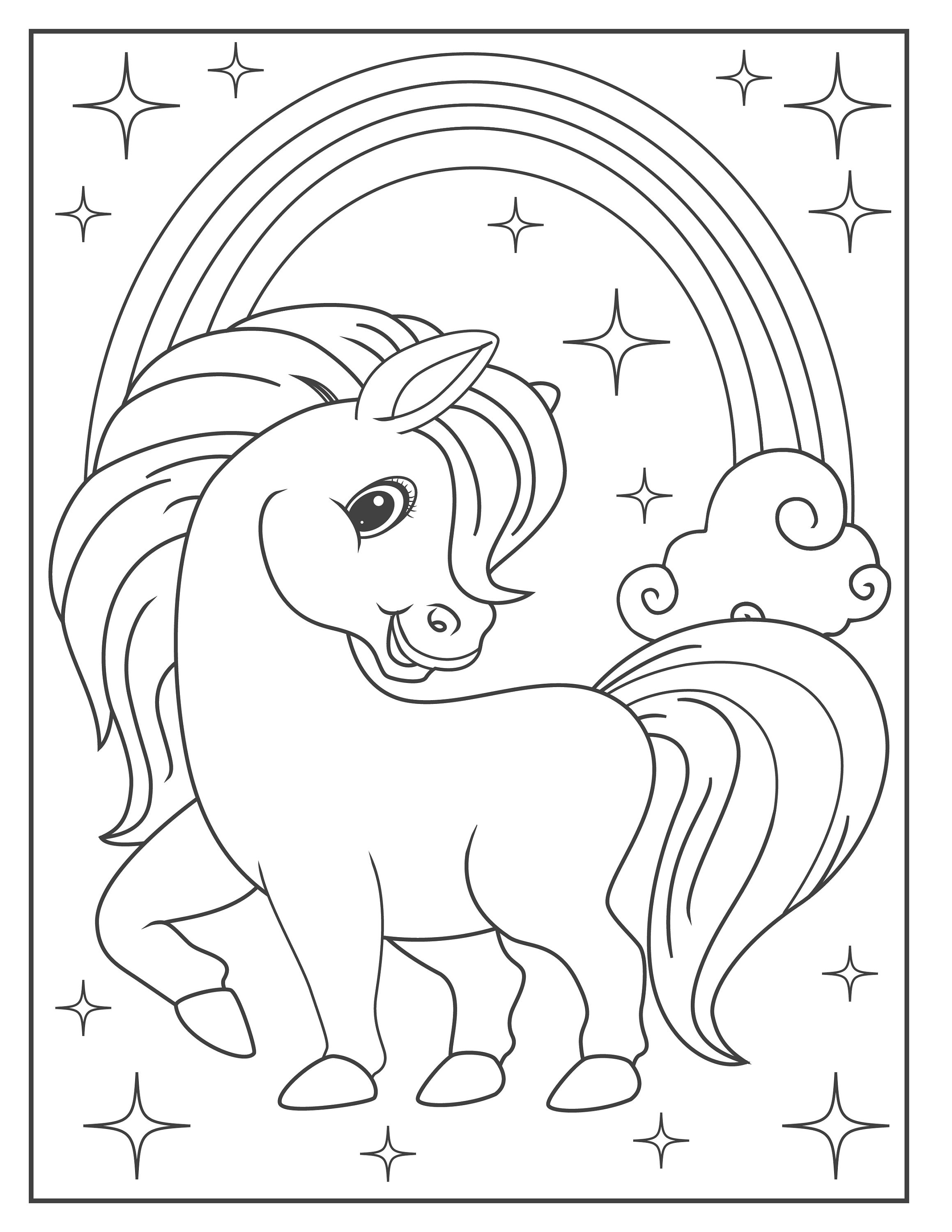 40 Printable Pony Coloring Pages for Children - Etsy