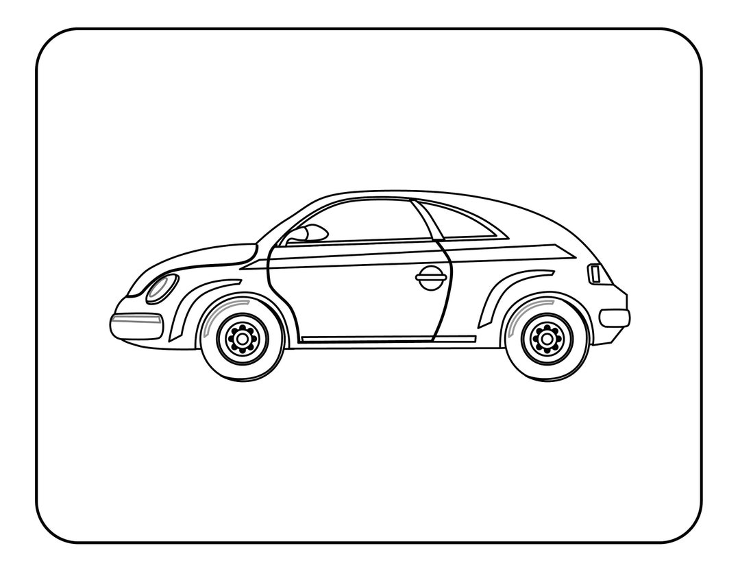 16 Printable Car Coloring Pages for Children - Etsy UK