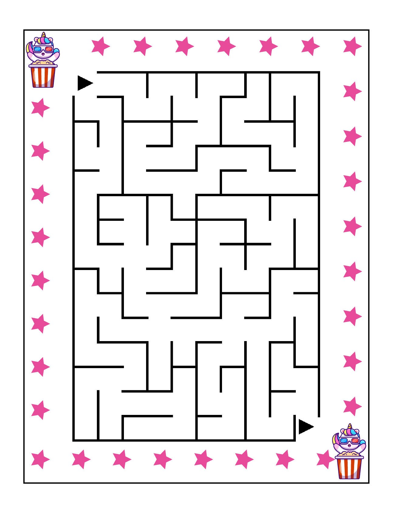 60 Printable Unicorn Maze Pages for Children | Etsy