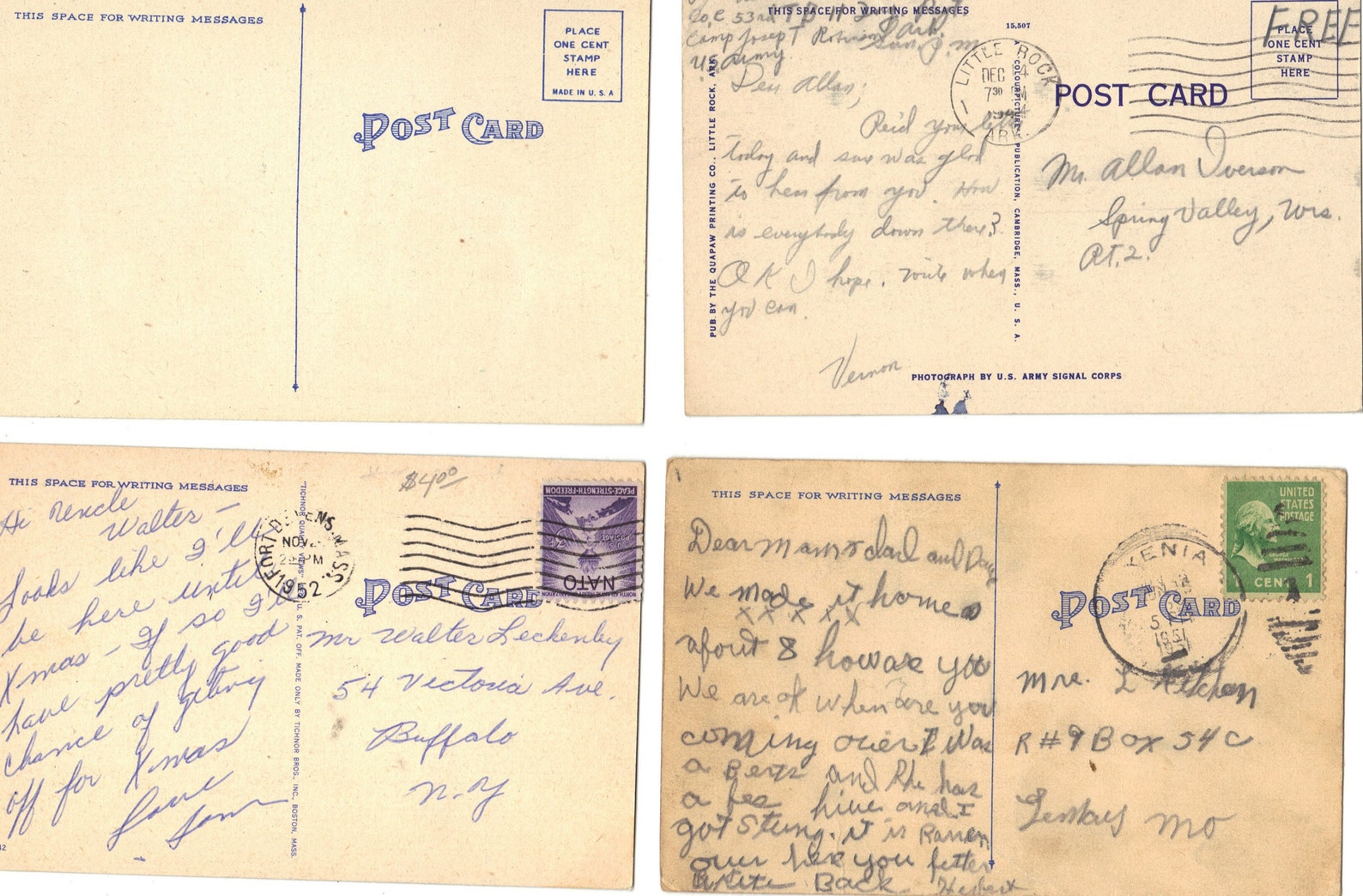 Lot of 4 Vintage Postcards Military Related Lot 612 - Etsy