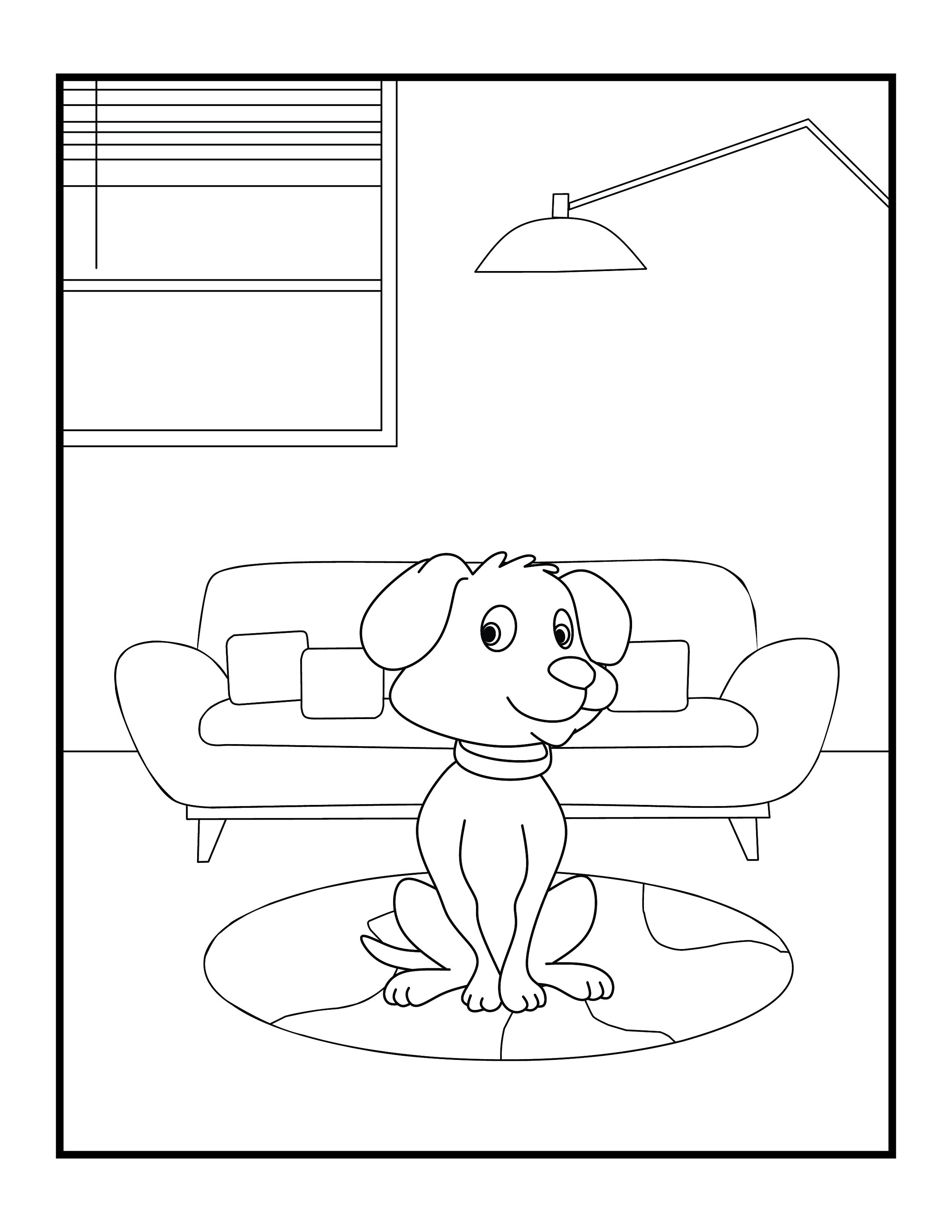 10 Printable Dog Coloring Pages for Children - Etsy