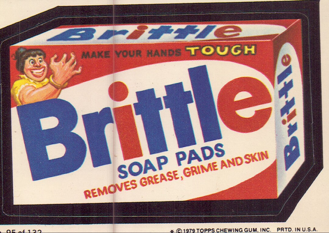 1979 Topps Wacky Packages Trading Cards / Stickers - Brittle Soap Pads ...