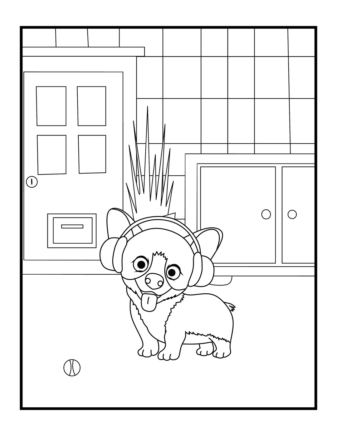10 Printable Dog Coloring Pages for Children - Etsy