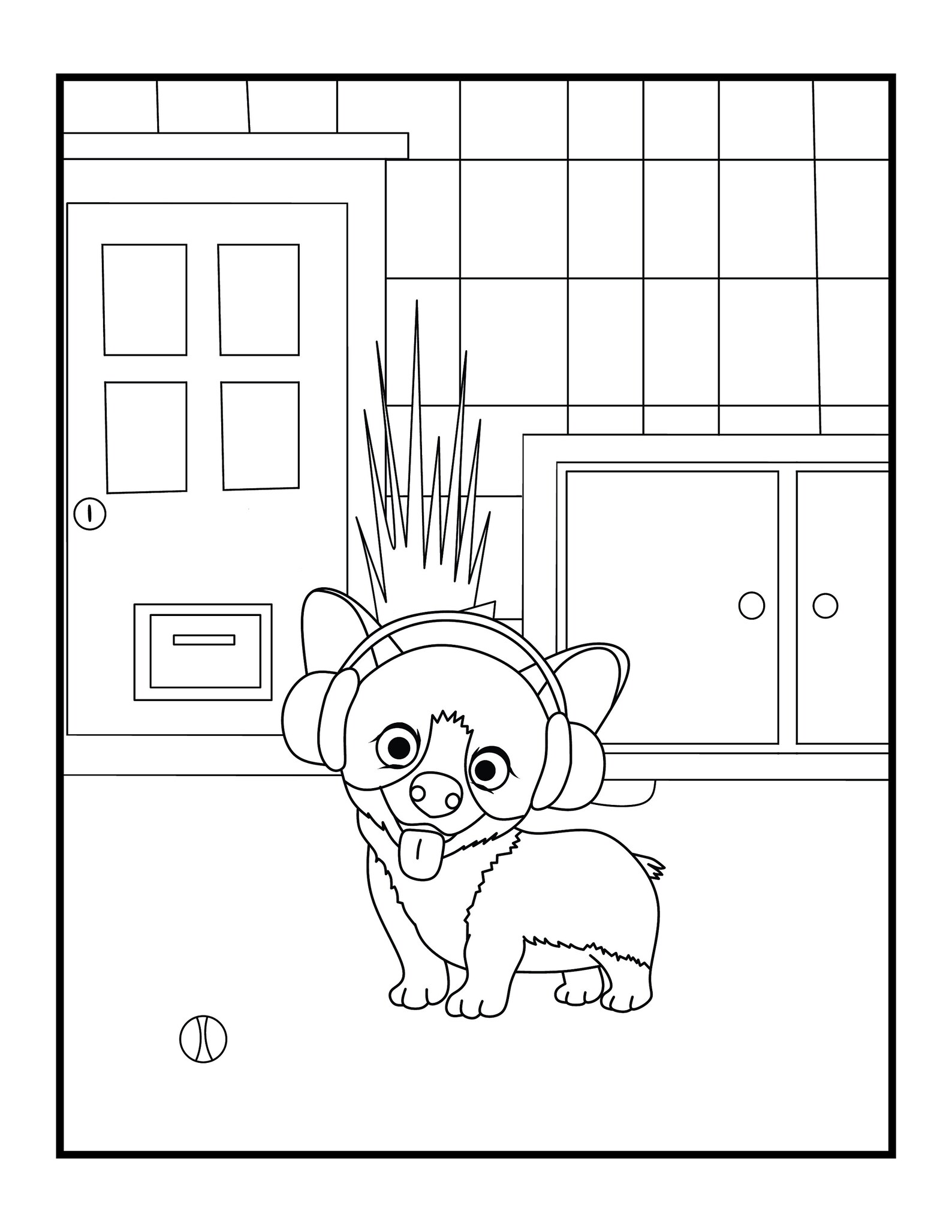 10 Printable Dog Coloring Pages for Children - Etsy