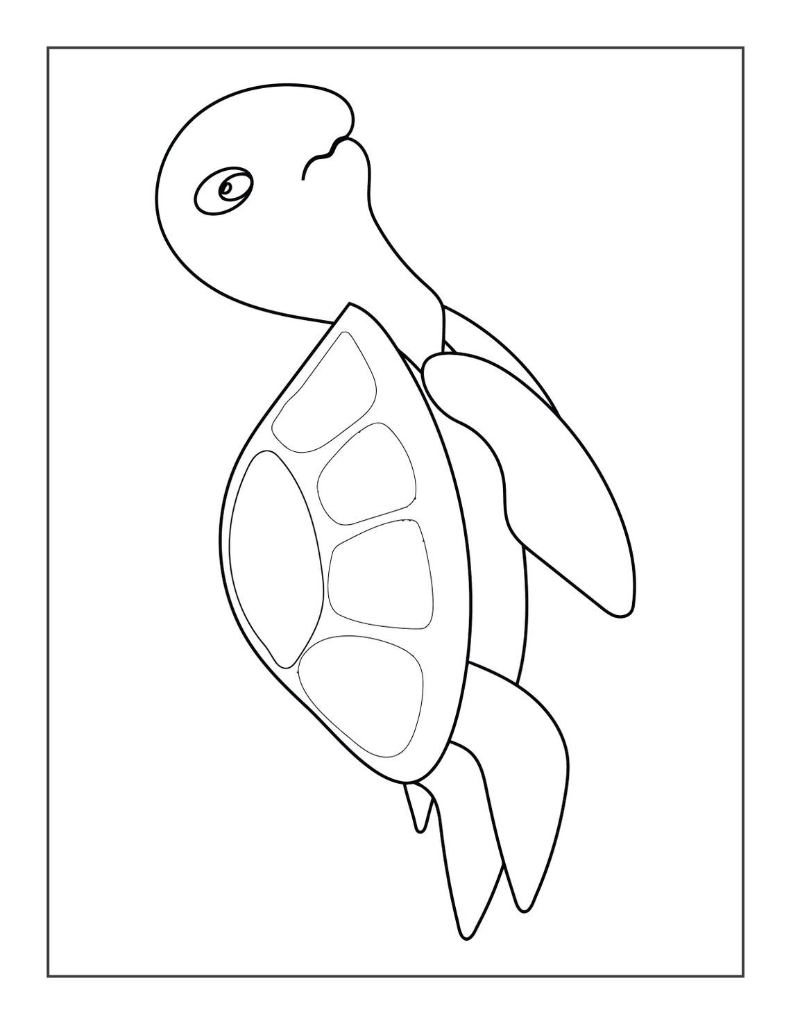 Set of 12 Printable Turtle Coloring Pages for Children - Etsy