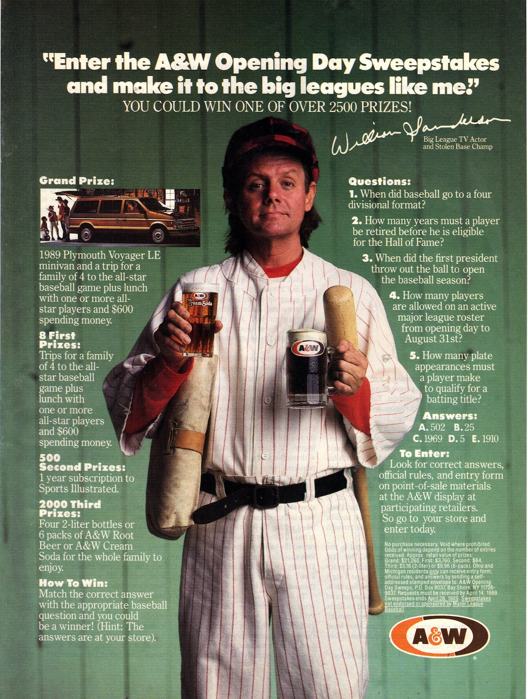 Vintage 1989 Print Ad for A&W Root Beer - Etsy