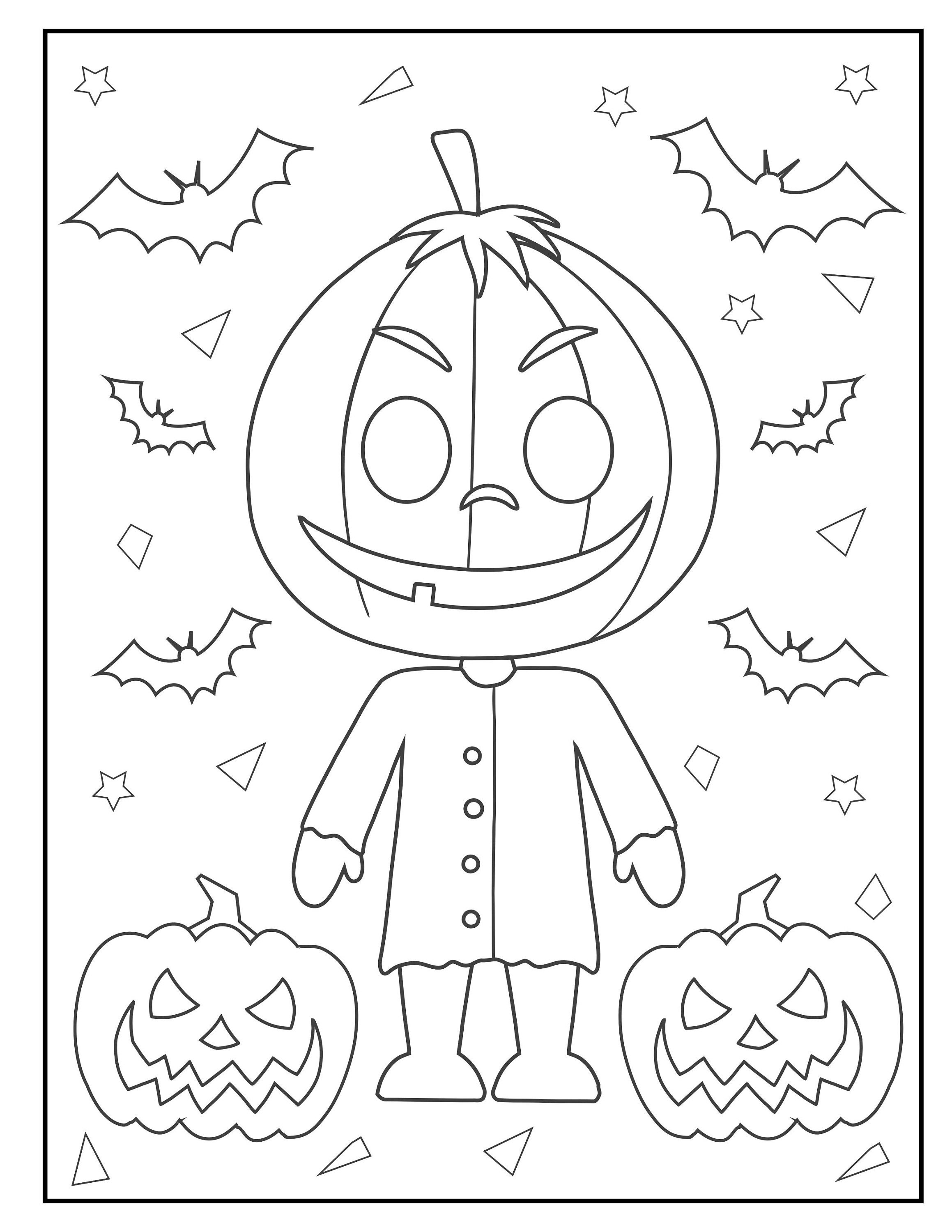 40 Printable Halloween Coloring Pages - Etsy