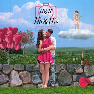 Valentines Day Cupid Digital Backdrop/digital Background/digital ...