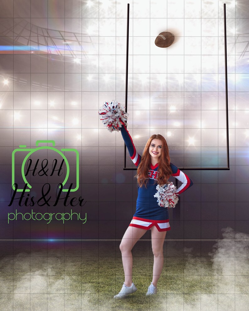 Cheerleader Football Goal Digital Background Digital | Etsy