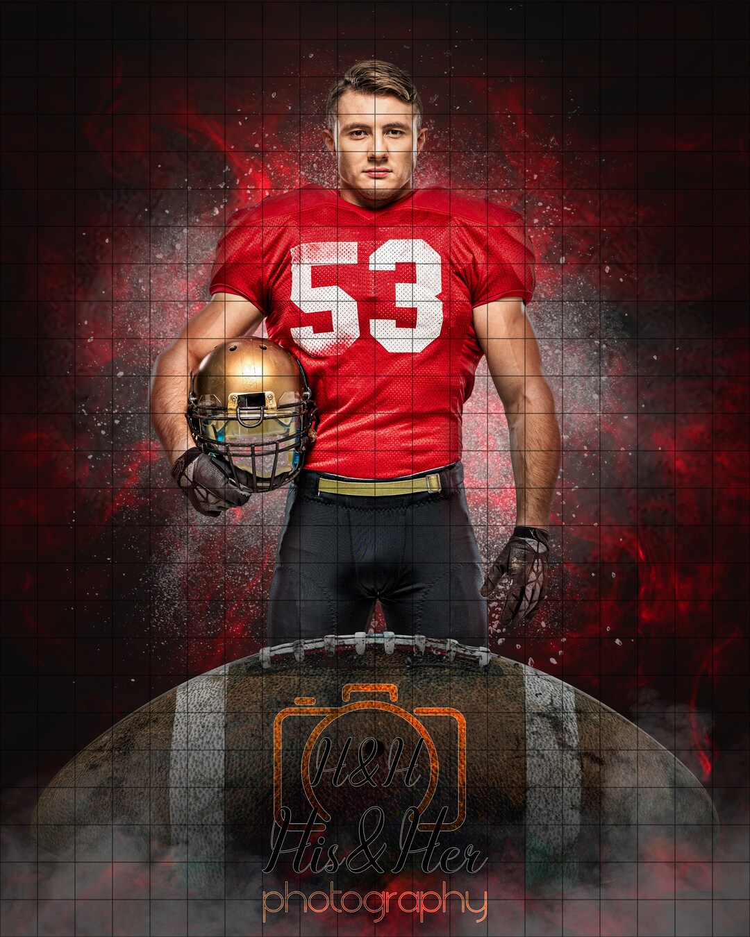 Football Player Explosion, Digital Background, Digital Backdrop ...