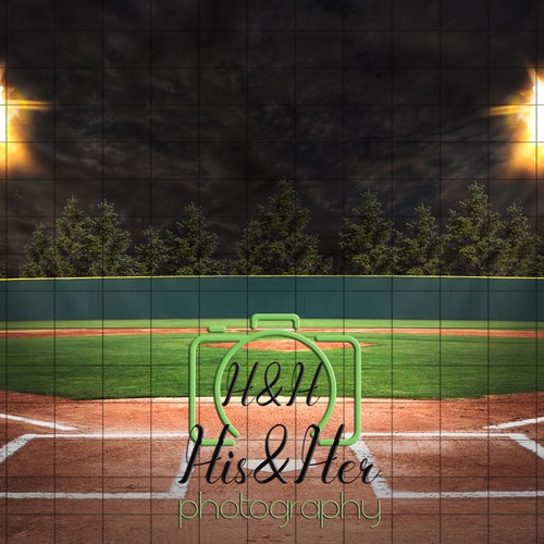 Sunset Baseball Field Digital Background Digital Backdrop - Etsy